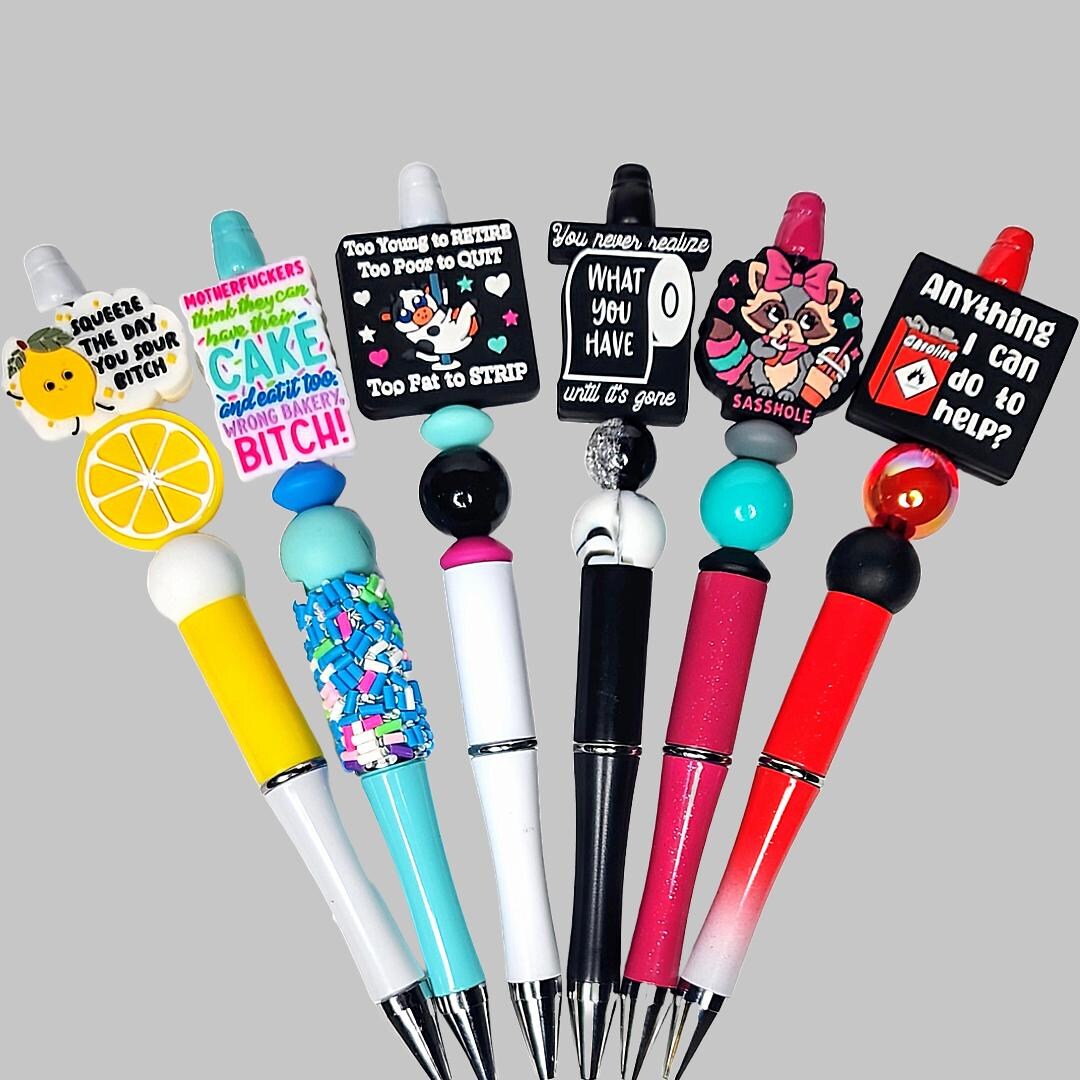 1S Funny Beaded Pens, Sarcastic Quote Pens, Adult Humor Pens, Sassy ...