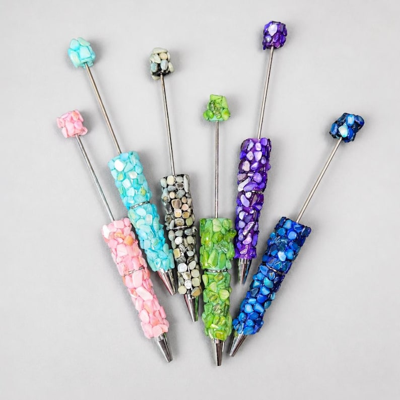 Marble Rock Clay Beadable Pen Blanks, Pebble Beadable Pens, Clay ...