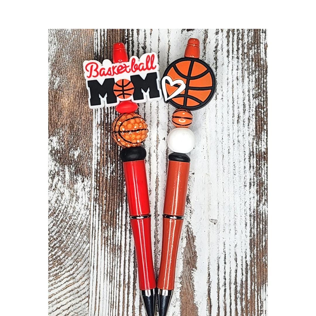 Basketball Beaded Pen, Basketball Mom Beaded Pen, Basketball Pen, Sport ...