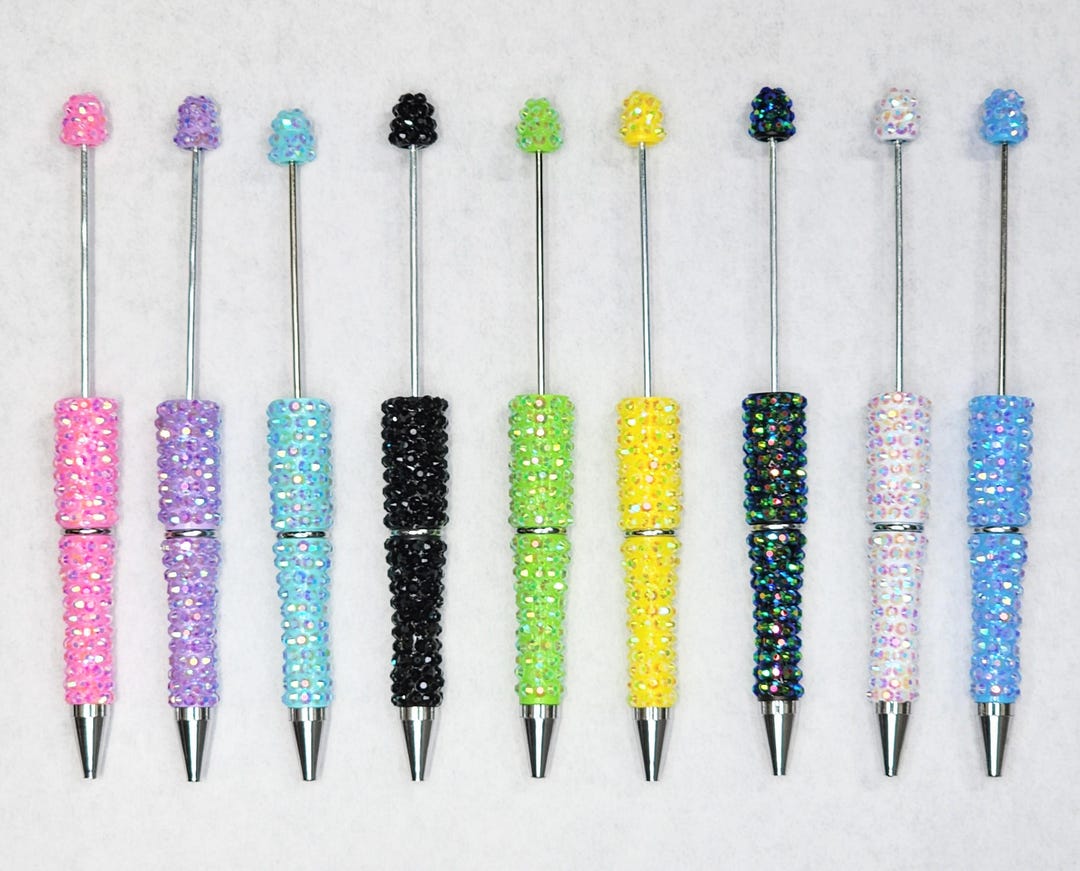 Rhinestone Full Body Beadable Pen Blanks, DIY Rhinestone Beadable Pens ...