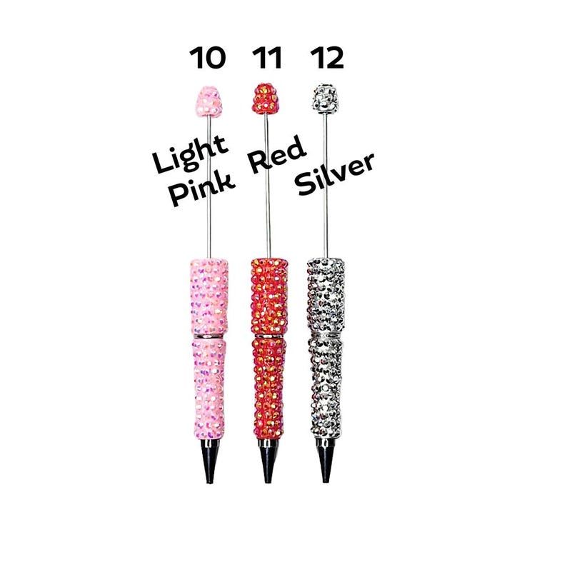 Rhinestone Full Body Beadable Pen Blanks, DIY Rhinestone Beadable Pens ...