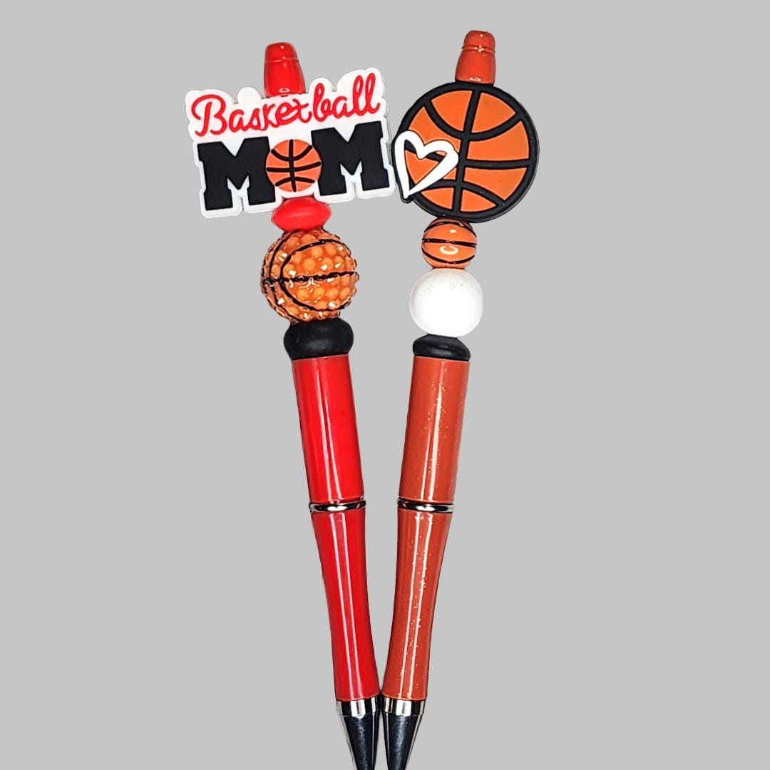 Basketball Beaded Pen, Basketball Mom Beaded Pen, Basketball Pen, Sport ...