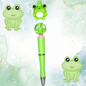 Frog Pen, Cute 3D Beaded Frog Pen, Bestseller, Cute Frog Pen, Animal ...