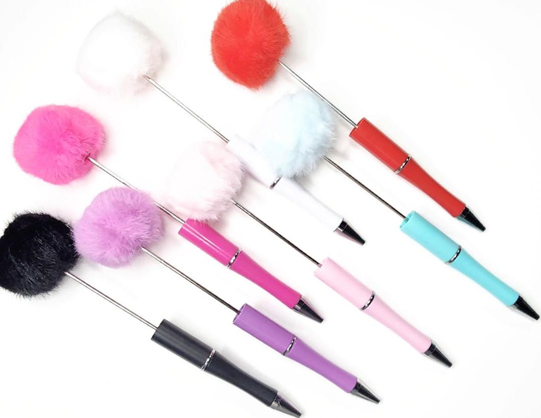 Pom Pom Beadable Pen Blanks, DIY Fuzzy Pens, Beadable Pen Blanks ...