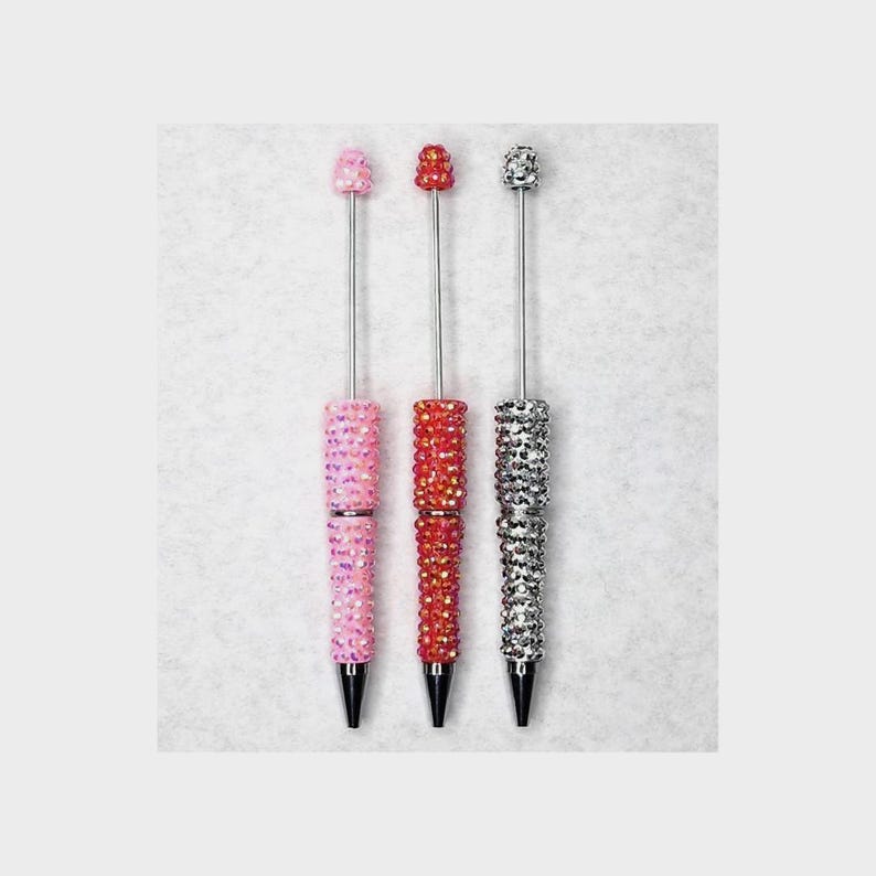 Rhinestone Full Body Beadable Pen Blanks, DIY Rhinestone Beadable Pens ...