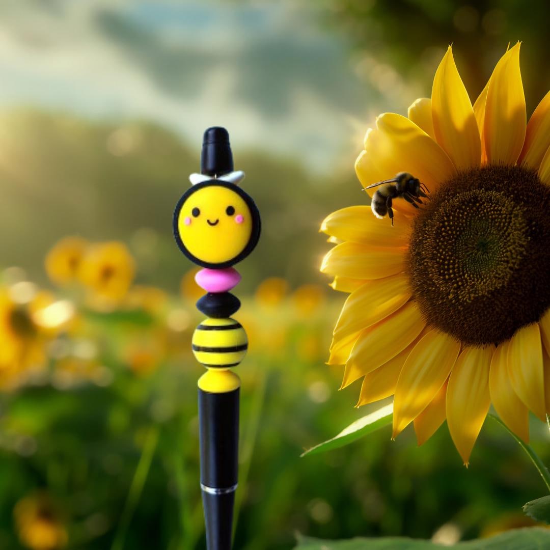 Bumble Bee Pen, Custom Design Bee Pen, 3D Beaded Bee Pen, Bestseller ...