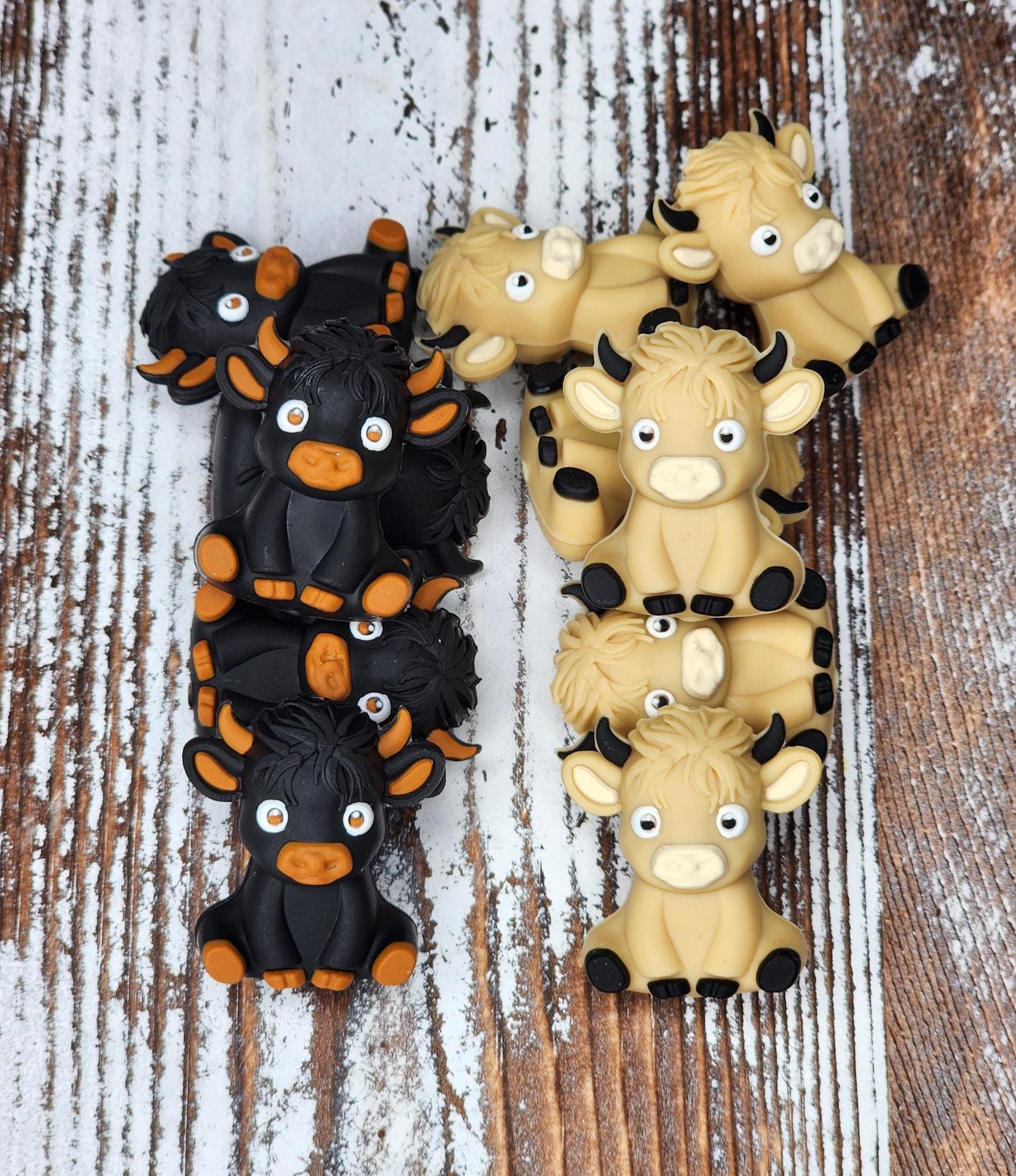 3D Highland Cow Focal Bead, 3D Cow Focal, 3D Animal Focal Bead, Focals ...