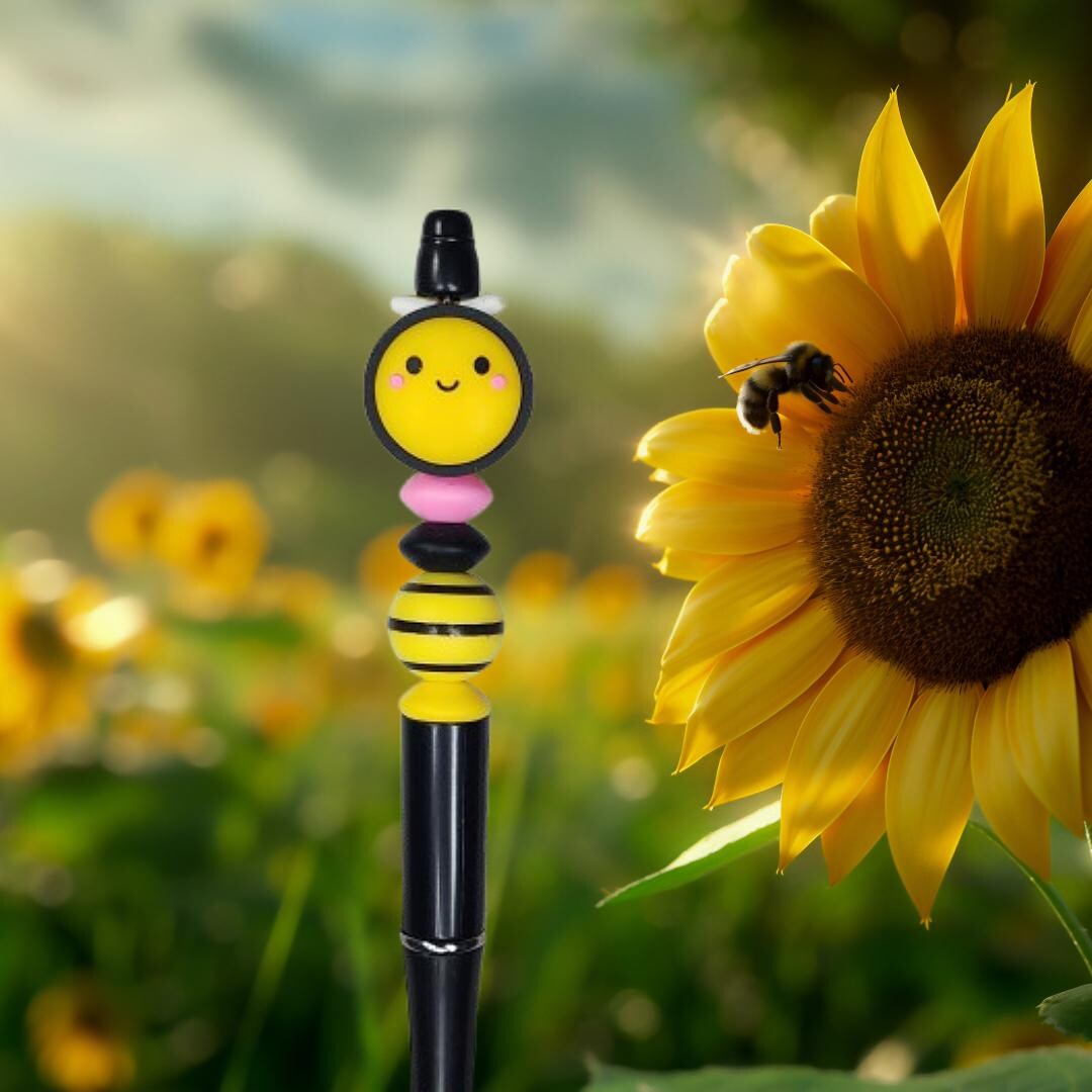 Bumble Bee Pen, Custom Design Bee Pen, 3D Beaded Bee Pen, Bestseller ...