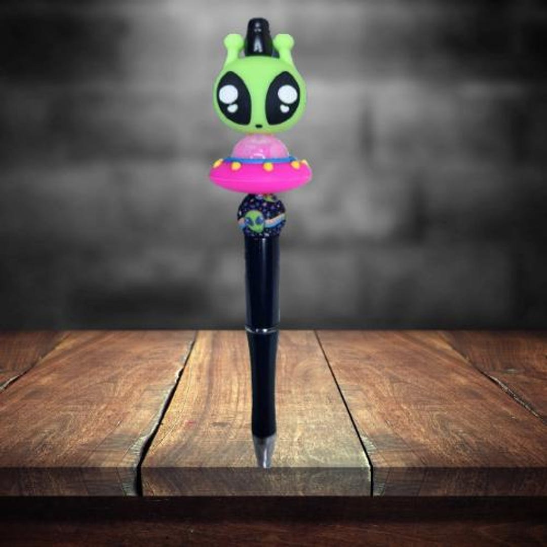 Alien Spaceship Pen, 3D Alien Beaded Pen, Bestseller, Cute Beaded Alien ...