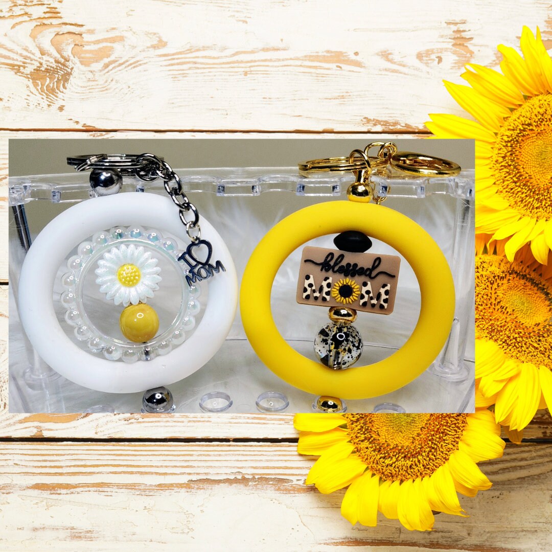 Beaded Keychains for Mom, Mother's Day Gift, Gift for Mom, Blessed Mom ...