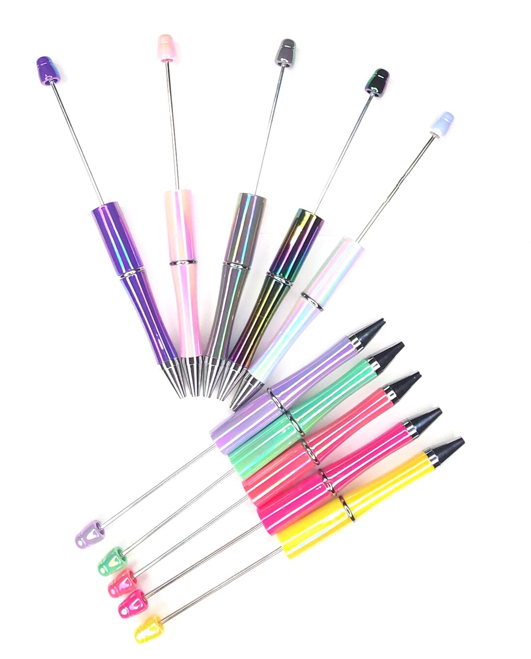 Opal Beadable Pen Blanks, AB Opal Print Beadable Pens, Beadable Pen ...