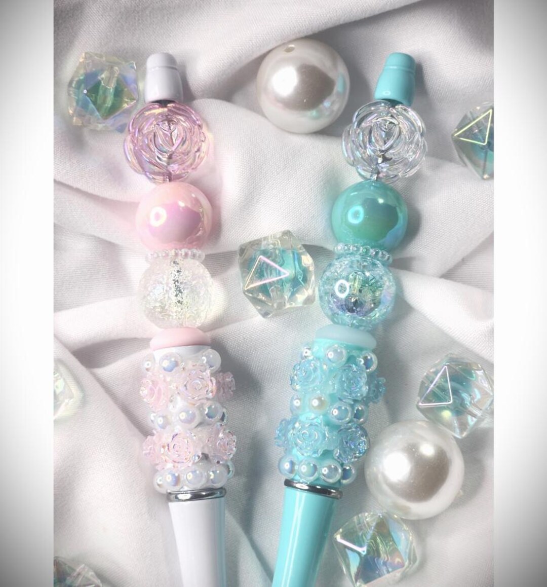 Rose Pen, Beaded Rose Pen, Cute Flower Pen, Beaded Flower Pen, Custom ...