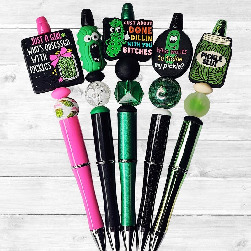 Pickle Beaded Pens - Etsy