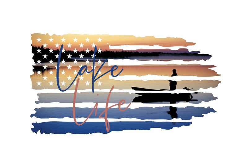 Lake Life Flag - PNG - High Resolution - Etsy