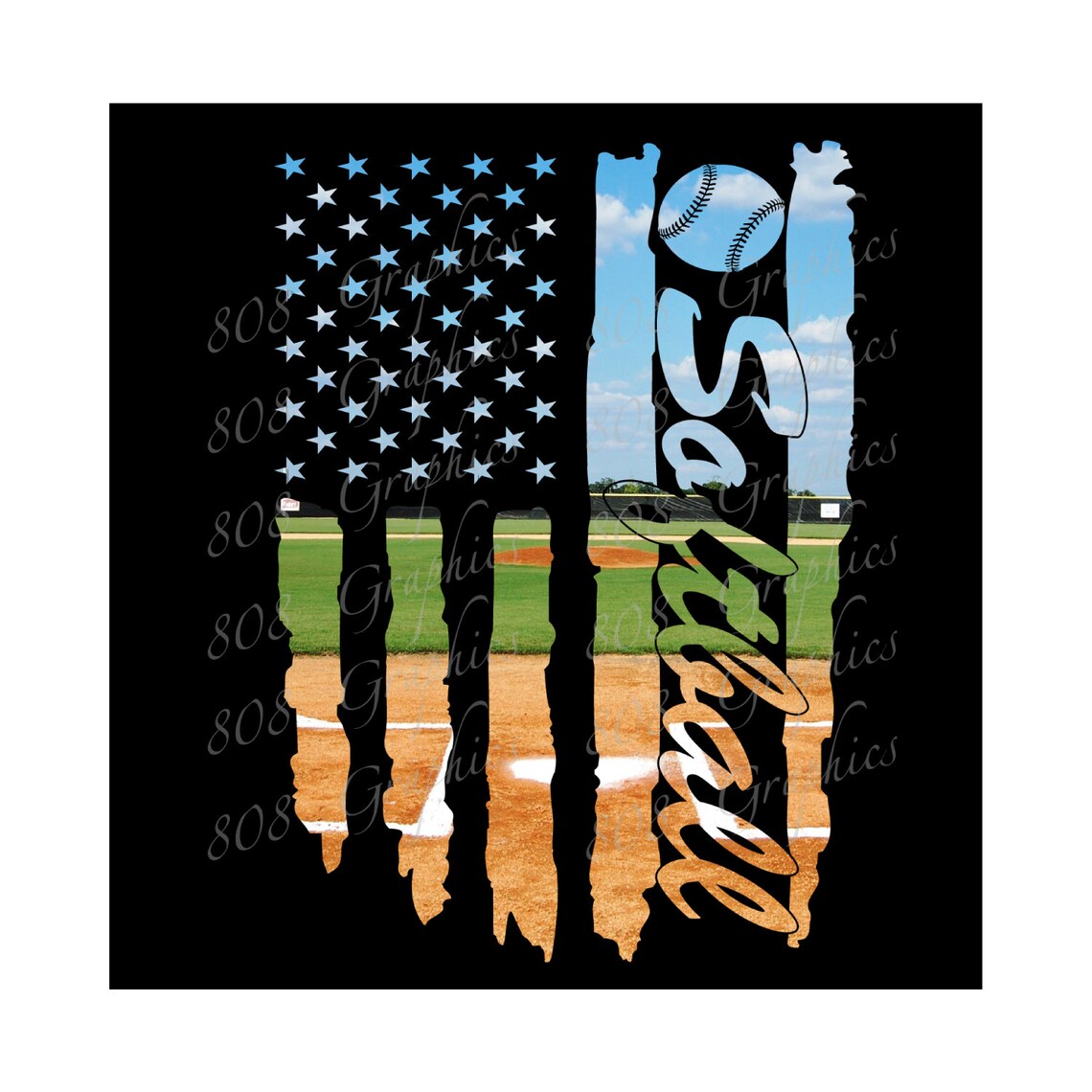 Softball Field Flag - PNG - High Resolution - Etsy