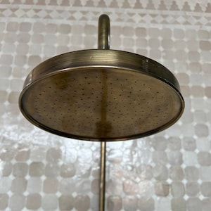 Antique Bronze Shower System, Round Shower Head With High Pressure ...