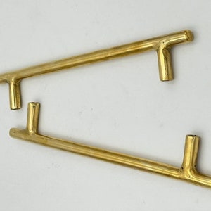 Unlacquered Brass Bar Drawer Pulls. Bar Cabinet Pulls - Etsy