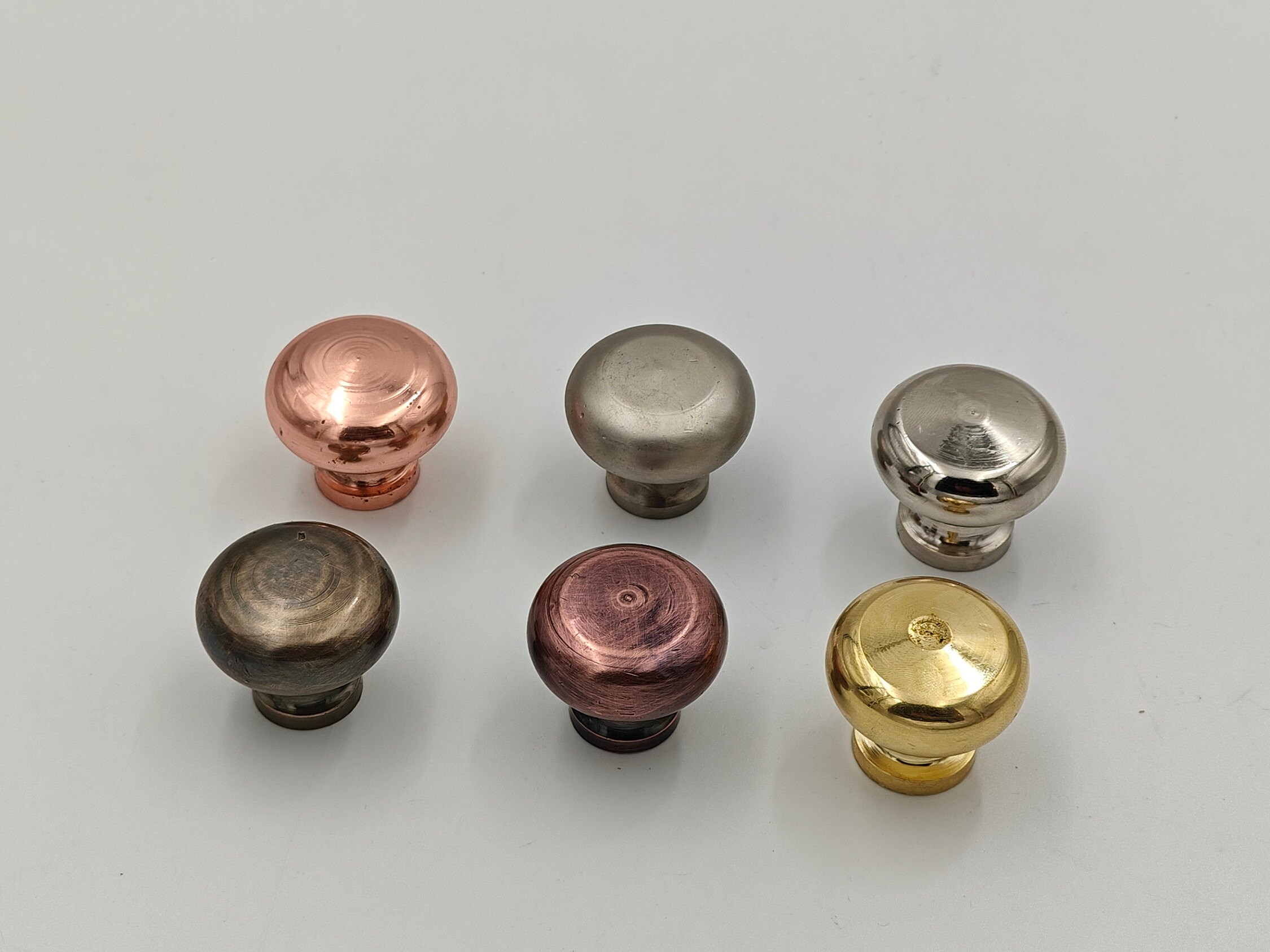 Handmade Solid Brass Cabinet Handles. Round Cabinet Handles Brass Knobs ...