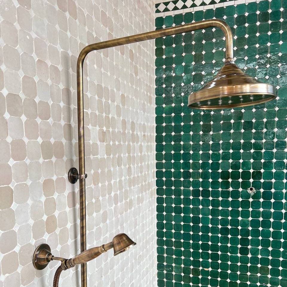 Antique Bronze Shower System, Round Shower Head With High Pressure ...