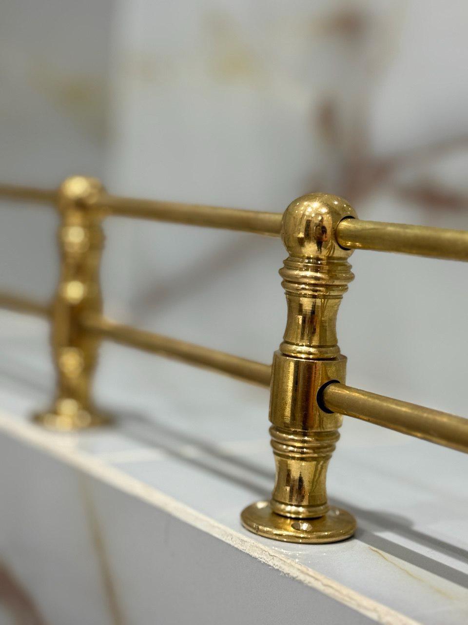 Unlacquered Brass Gallery Rail: Patina-ready Shelf Bar Guard - Etsy