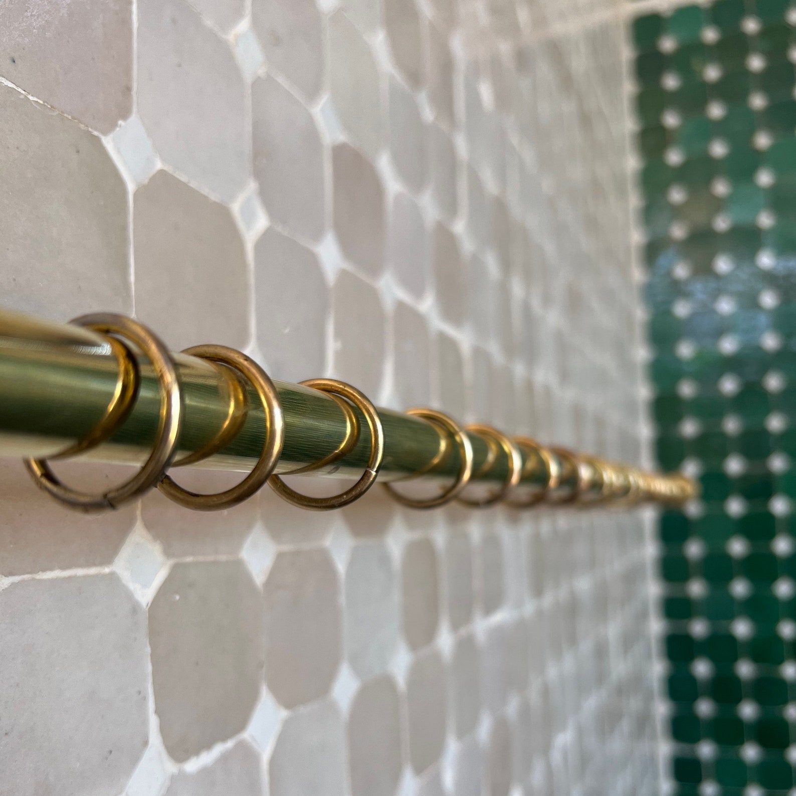 Unlacquered Brass Curtain Rod With Rings: Custom Lengths, 5-year ...