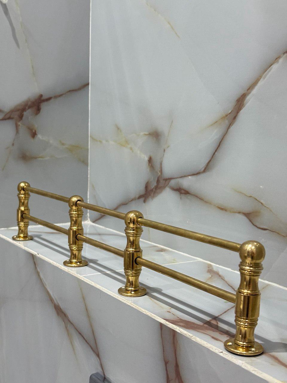 Unlacquered Brass Gallery Rail: Patina-ready Shelf Bar Guard - Etsy