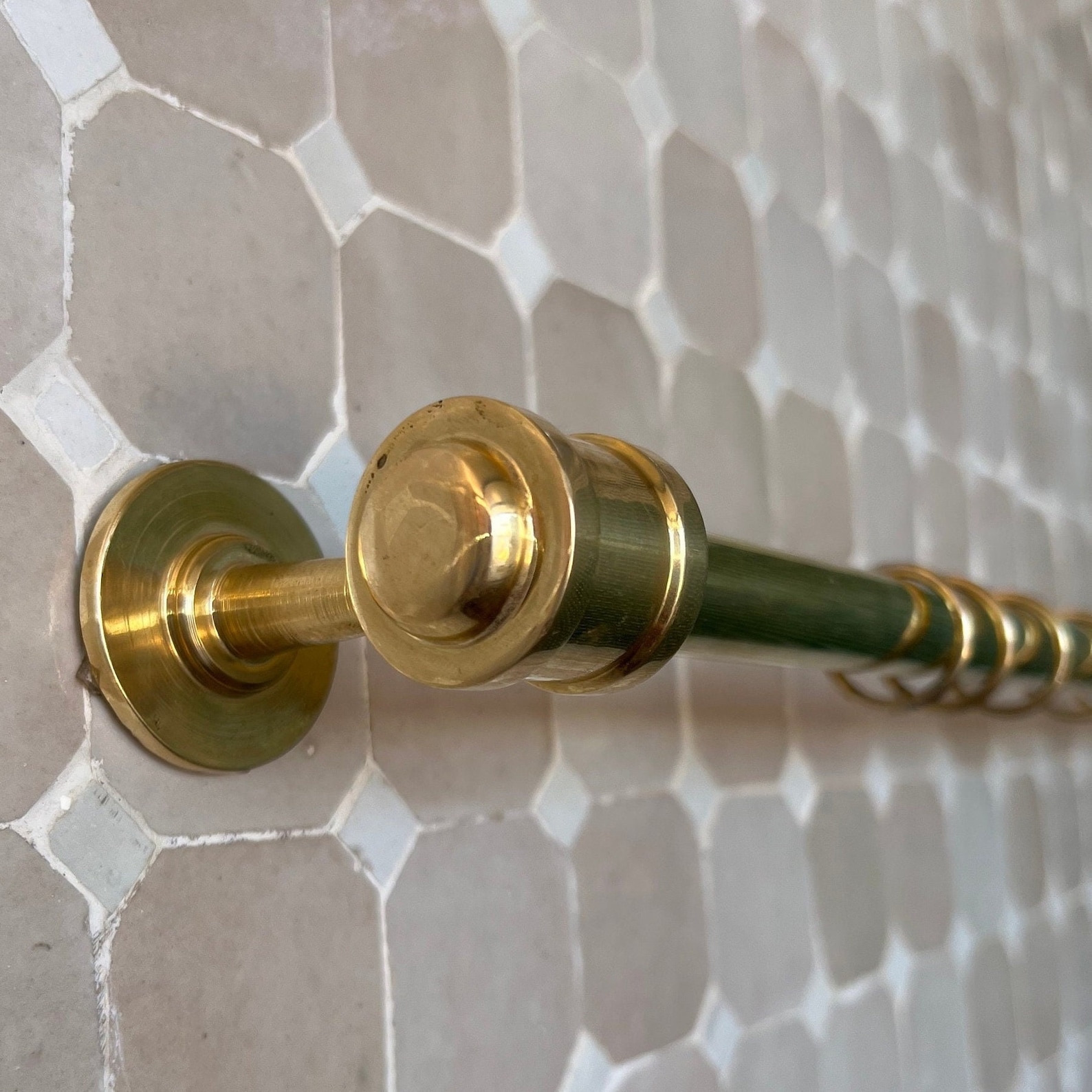 Unlacquered Brass Curtain Rod With Rings: Custom Lengths, 5-year ...
