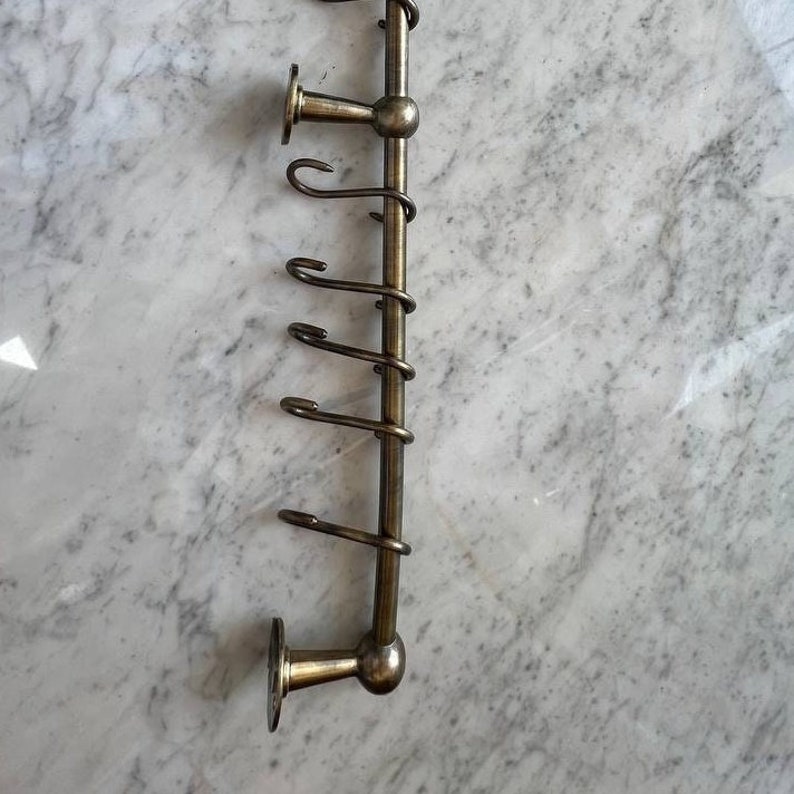 Bronze Pot Rack , Brass Rod Rail , Kitchen Rail With Hooks, - Etsy
