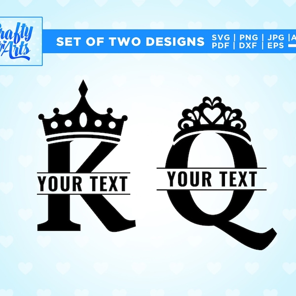 Queen and King Logo - Etsy