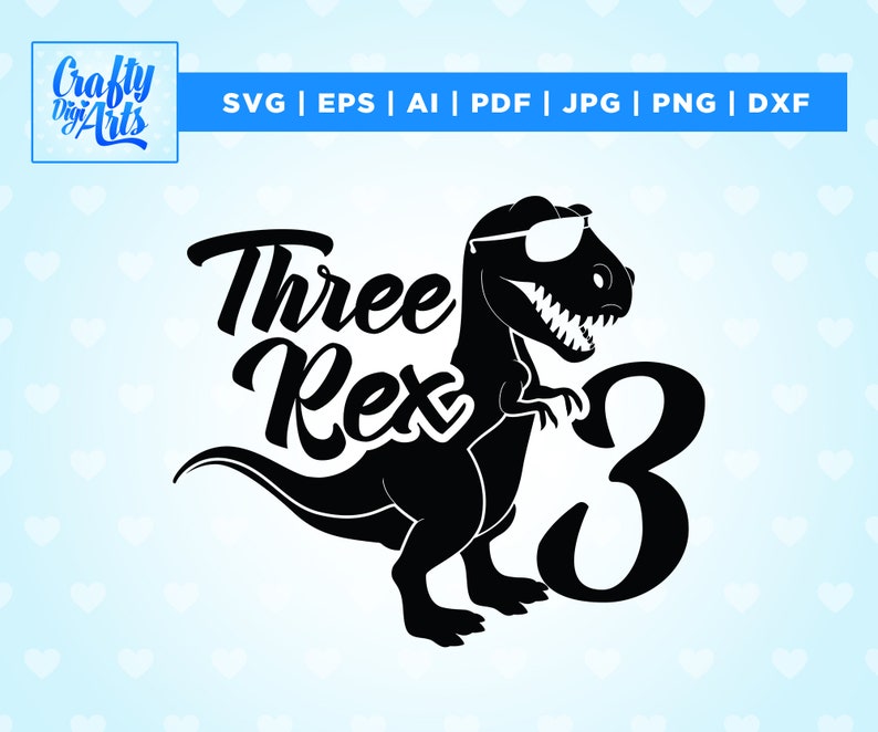 Three Rex Svg Dinosaur Birthday SVG 3 Rex Svg Cricut Svg - Etsy