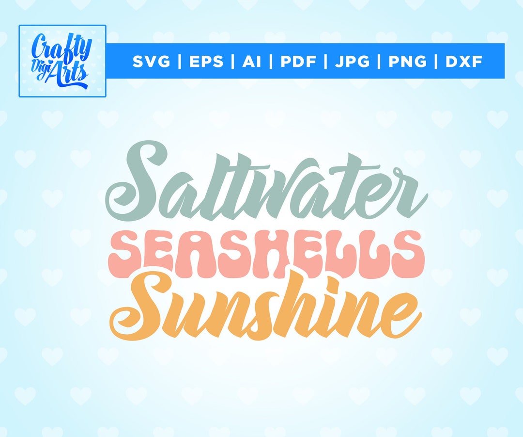 Saltwater Seashells Sunshine Svg, Png, Svg, Saltwater Seashells ...