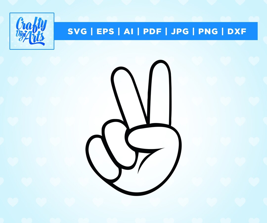 Hand Peace Sign SVG, Line Drawing Peace Svg, Cut File, Cricut, Png, Svg ...