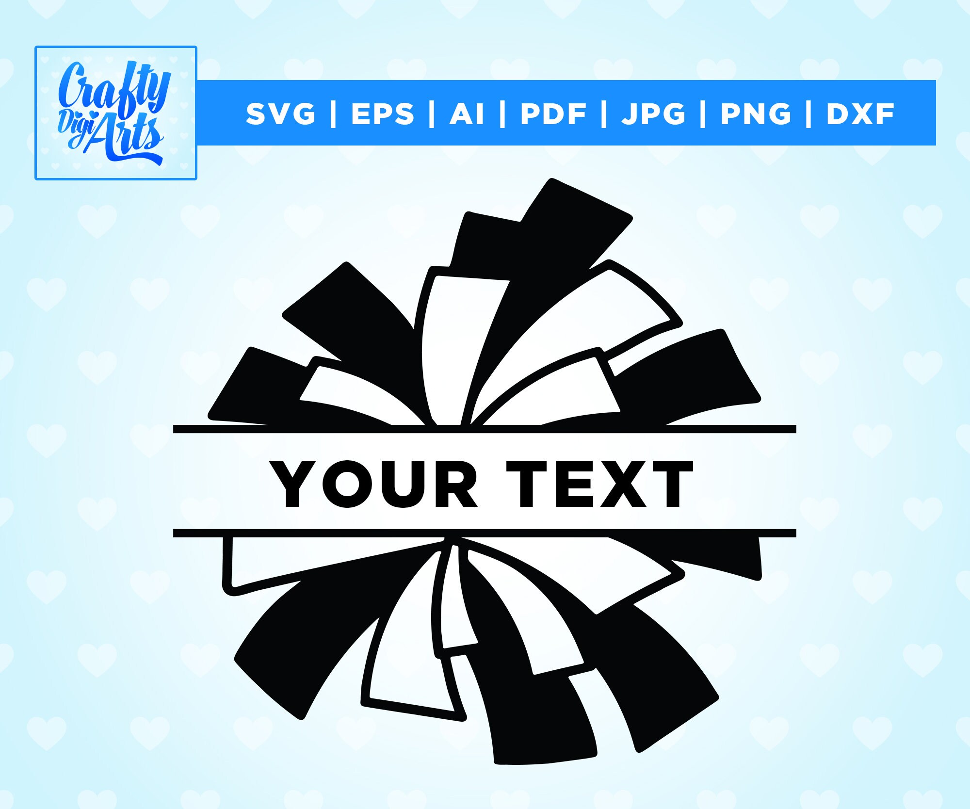 Cheerleader Svg Pom Pom Split Monogram Svg Cheer Mom Svg - Etsy