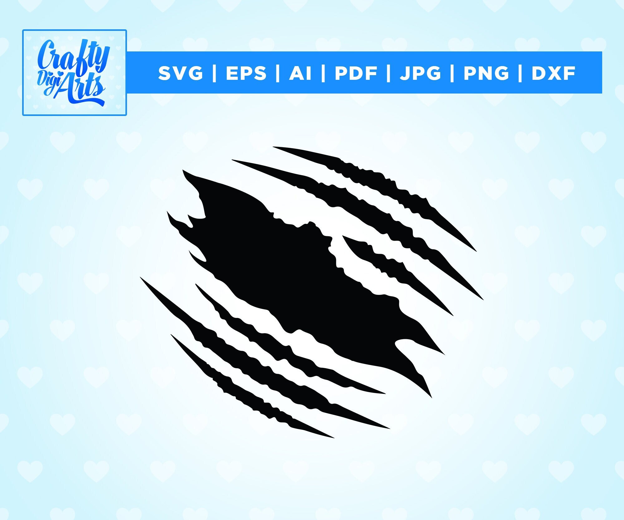 Claw Mark Svg Cricut Png Svg Sublimation Silhouette - Etsy