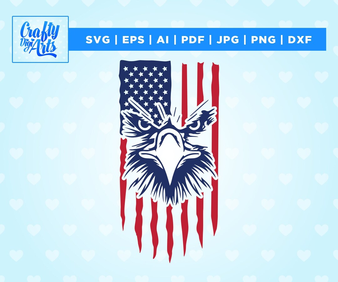 Eagle With American Flag Svg, Eagle Shirt, USA Patriotic Svg, 4th of ...