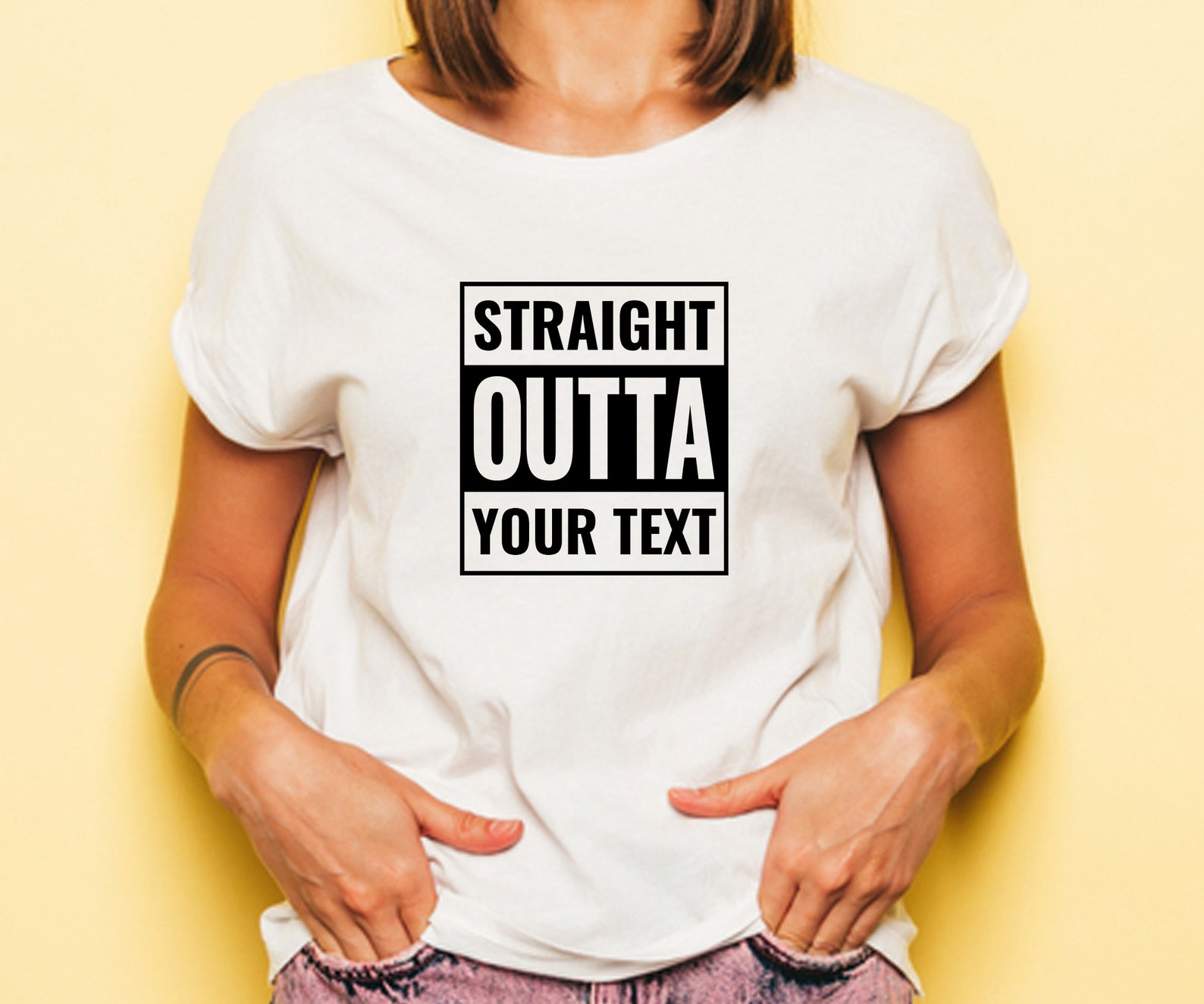 Straight Outta Compton Svg Straight Outta Your Text SVG - Etsy