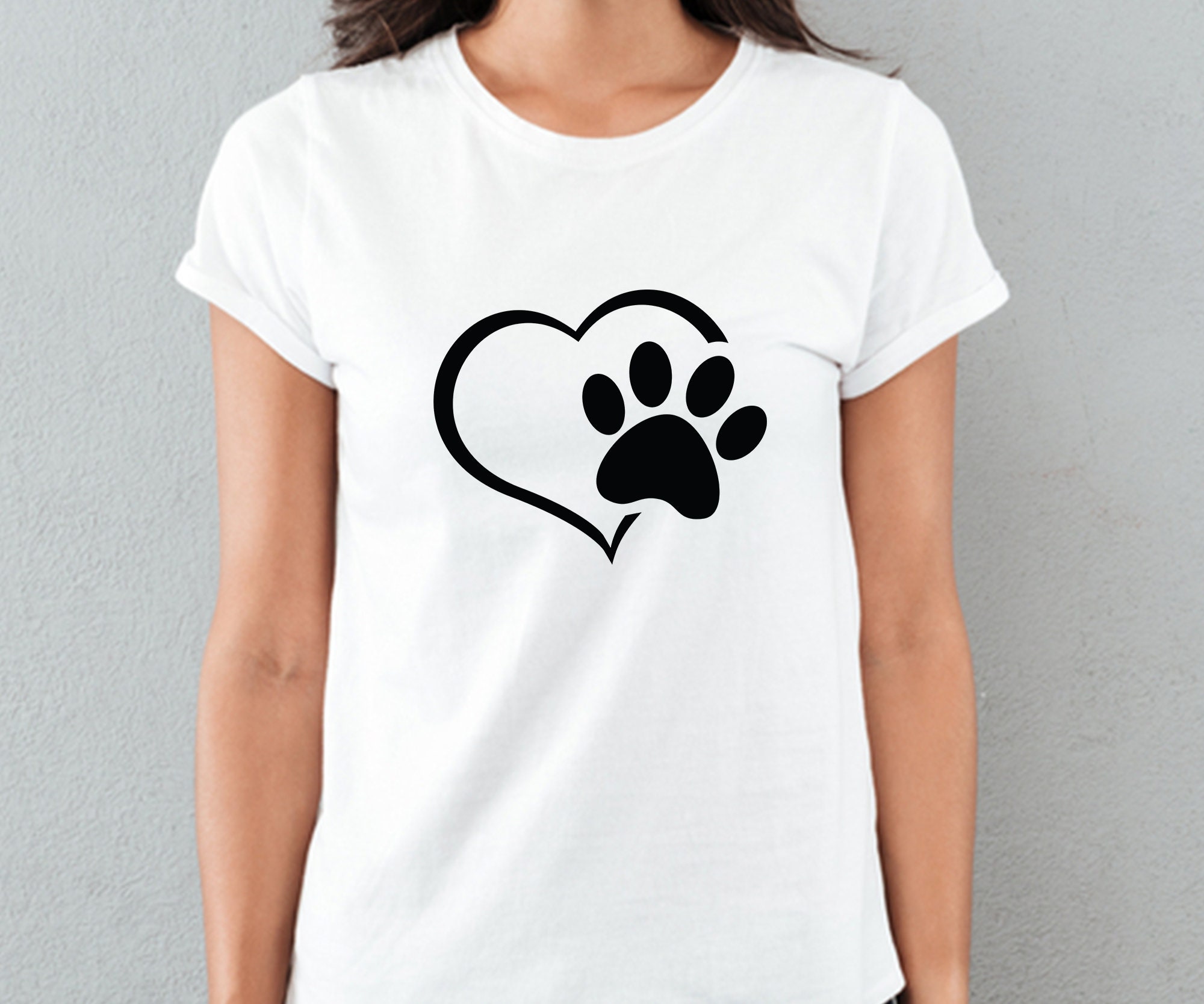 Paw Print Heart Paw SVG Heart Svg Dog Cat Paws Animal - Etsy