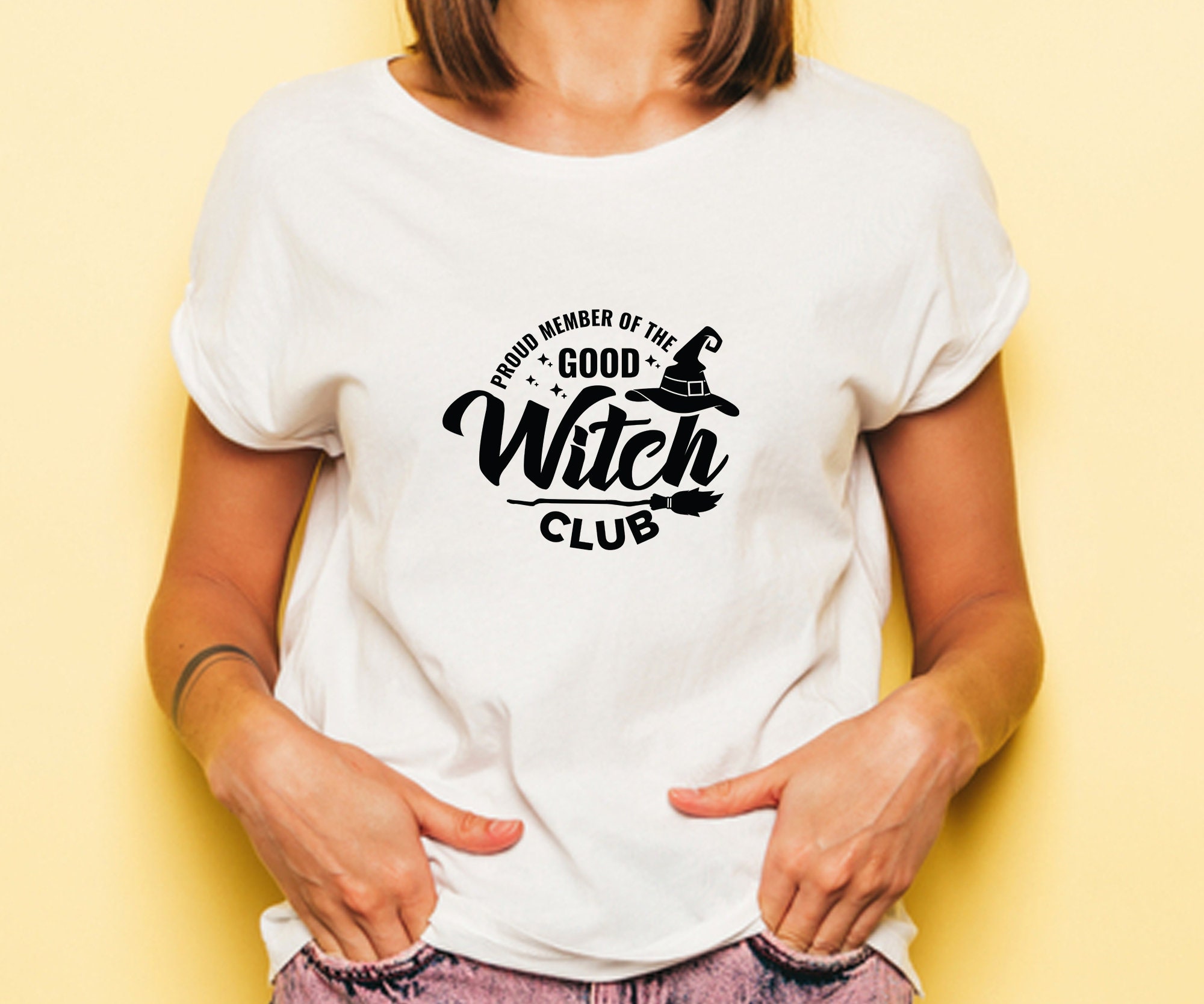 Good Witch, Proud Member Witch Club Svg, Clipart, Silhouette, Good ...