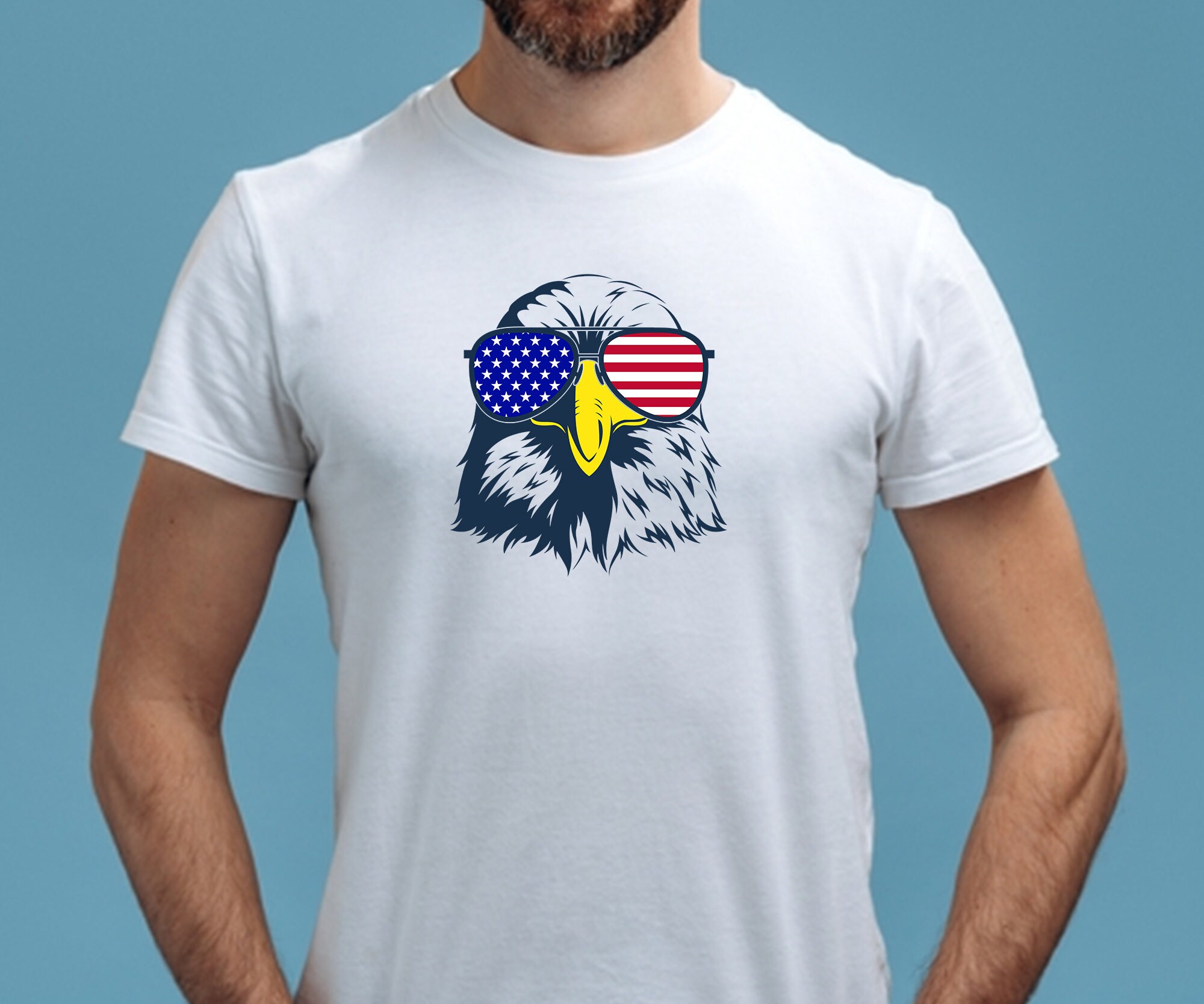Patriotic Bald Eagle With Sunglasses 4th July Svg American - Etsy