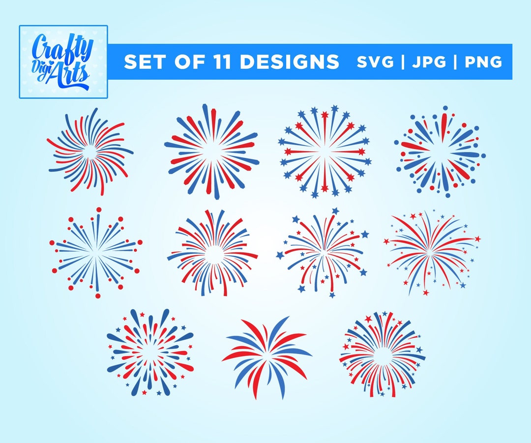 Fireworks 4th of July SVG, Independence Day, USA Firework America Svg ...