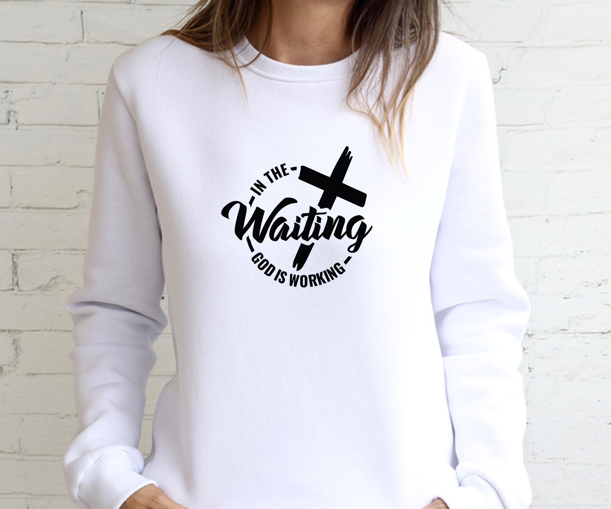 In the Waiting SVG God is Working Svg Christian Svg Self - Etsy