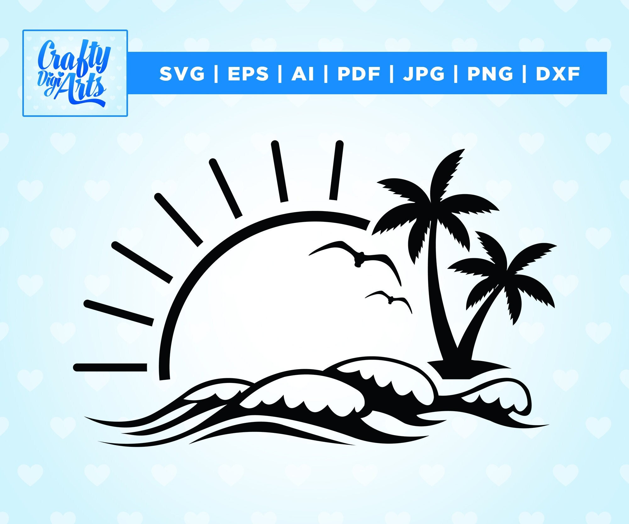 Wave Svg Sunset Svg Beach Svg Sunshine Svg Summer Svg - Etsy