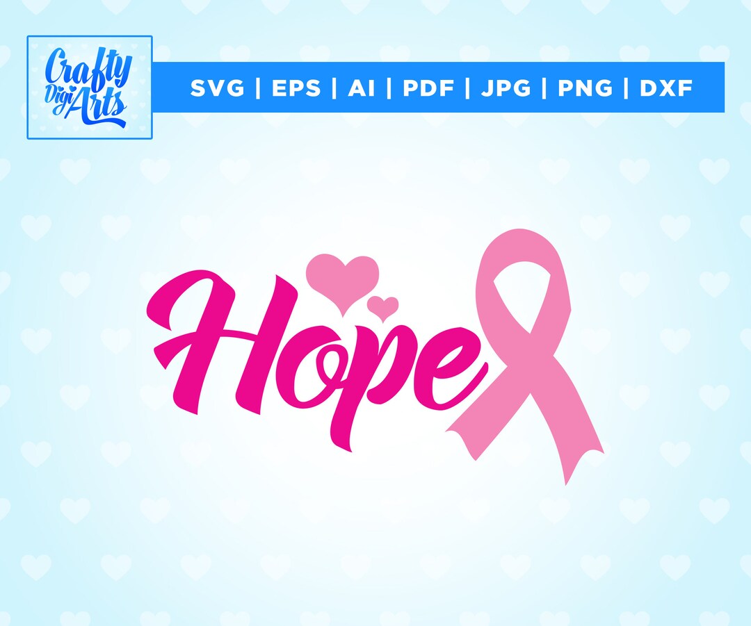 Hope Svg, Cancer Hope Svg, Breast Cancer Svg, Cancer Awareness Svg, Cut ...