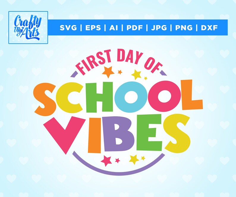 First Day of School Vibes Svg Back to School Svg First Day - Etsy