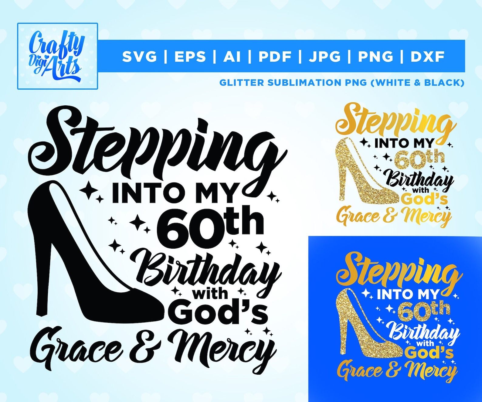 Stepping Into My 60th With God's Grace and Mercy SVG 60th - Etsy