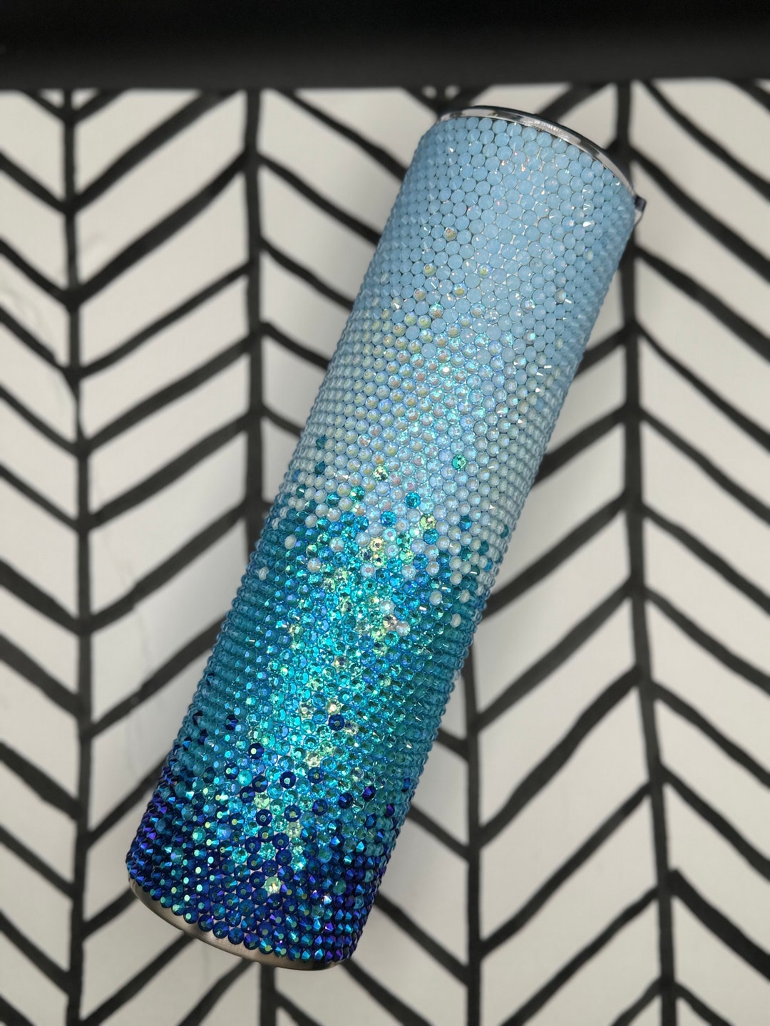 Blinged Out Blue Ombré - 32 Oz Stainless Steel Tumbler - Etsy