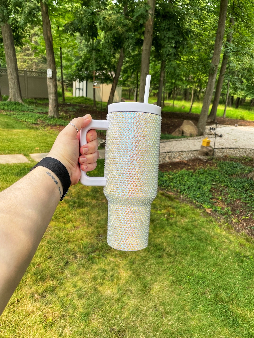 Blinged Out Luminous White - 40 Oz Tumbler - Etsy
