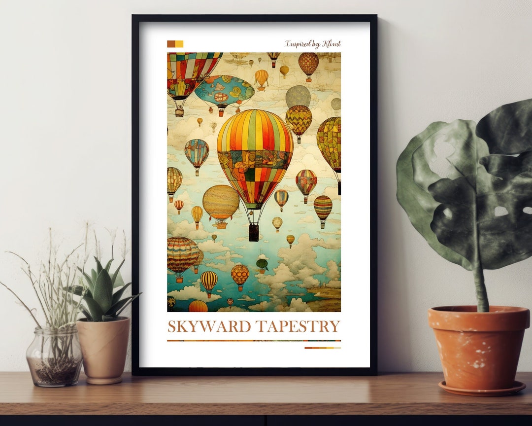 Skyward Tapestry Art Print Balloons Poster 5 Painting Inspired by ...