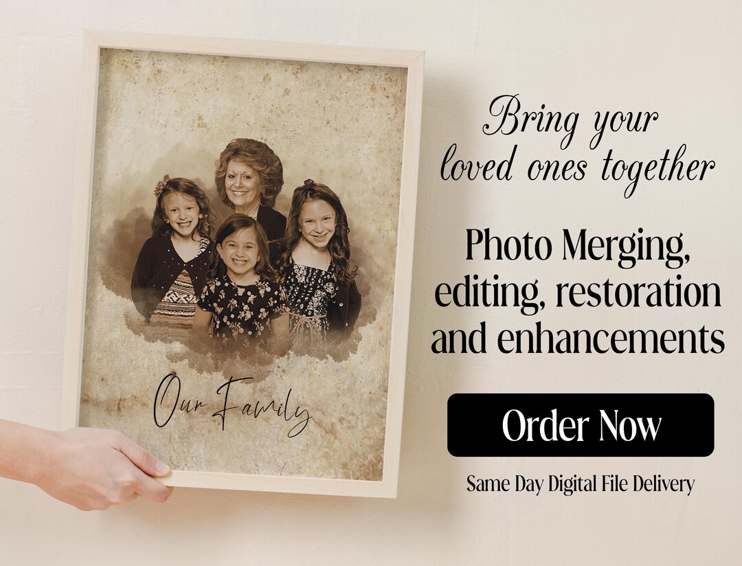 Photo Edit Merge, Add Deceased to Photo, Merge Multiple Photos, Family ...