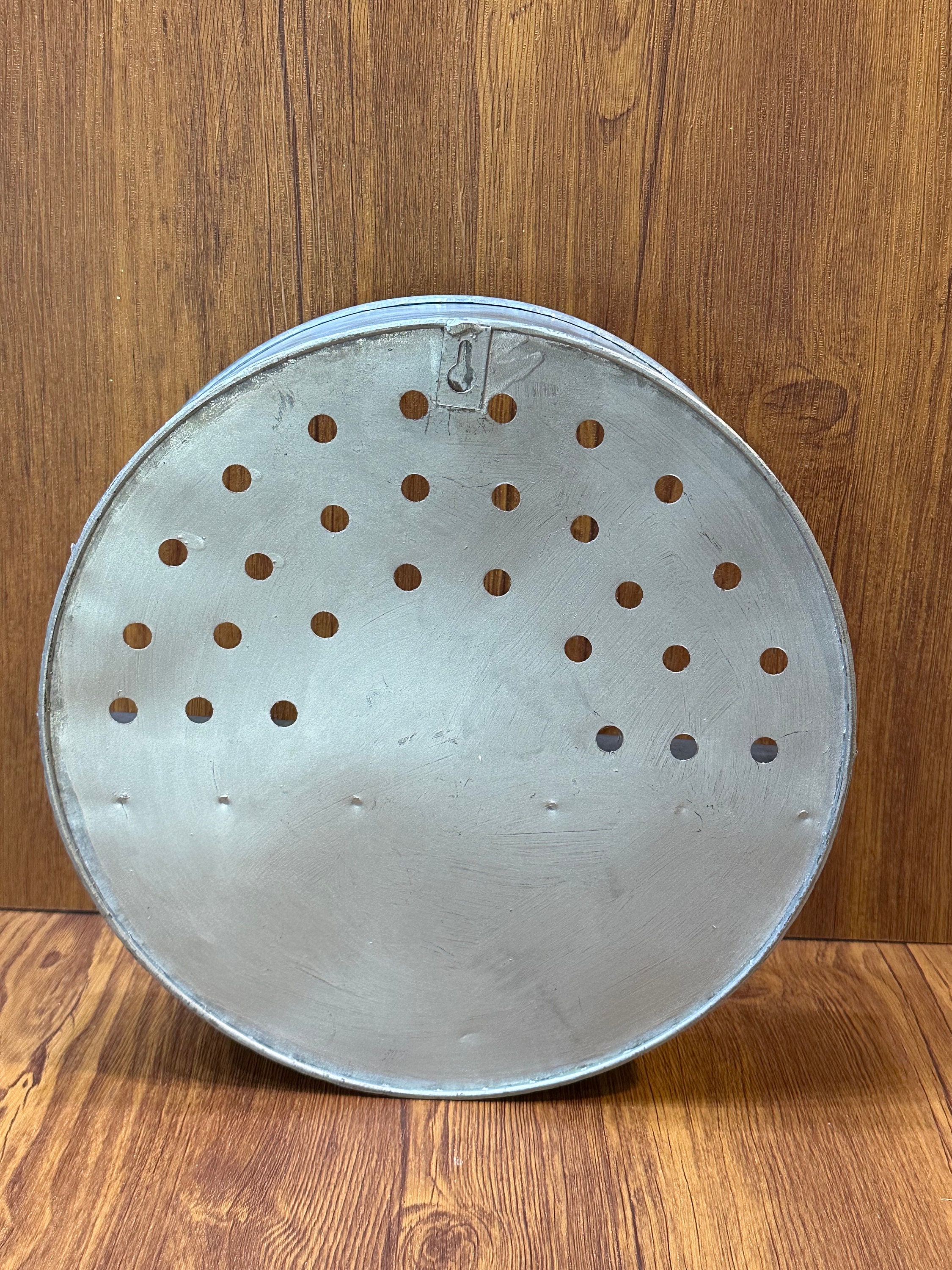 Round Galvanized Metal Wall Shelf Rustic Farmhouse Decor - Etsy